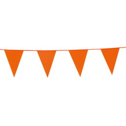 Flagbanner/guirlande, orange, 10 meter