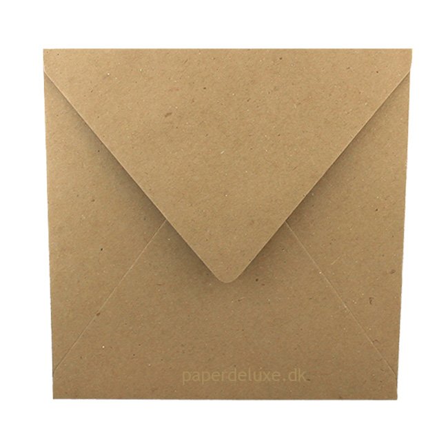 Kuvert, Kraft, 16,5 x 16,5 - Kuverter - paperdeluxe.dk