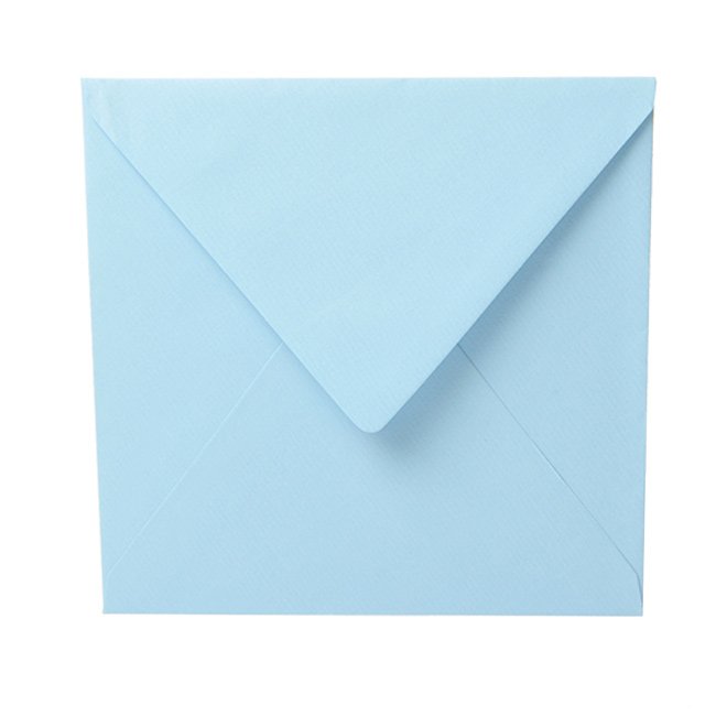 Kuvert stor (til wrapper/store kort) Lyseblå